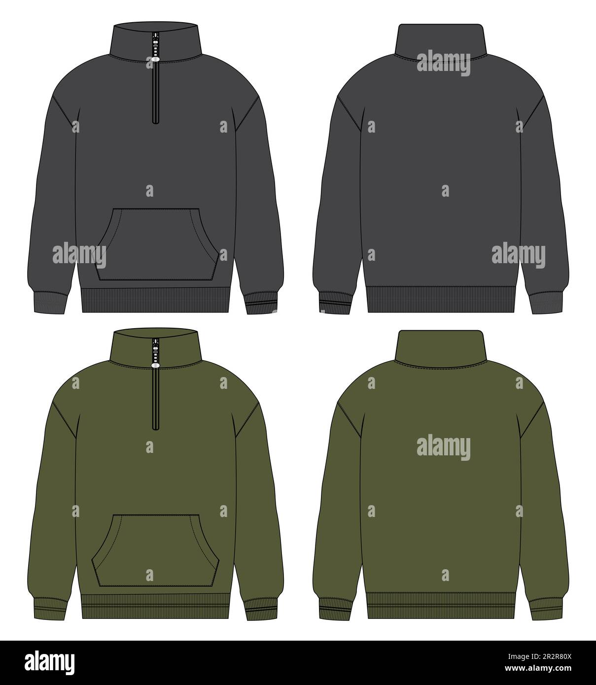 Bomber Jacket Technical Drawing Fashion flat sketch vector illustration ...
