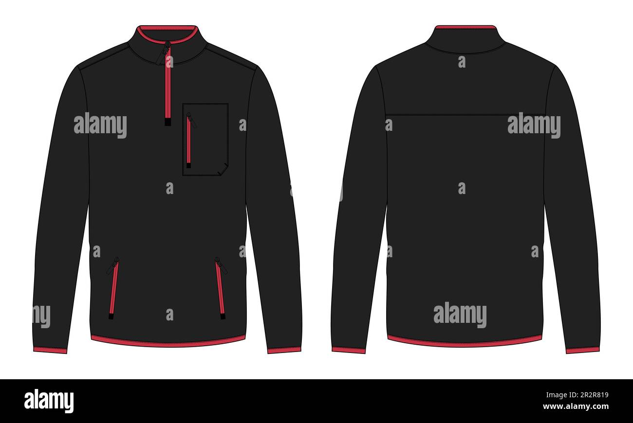 Bomber Jacket Technical Drawing Fashion flat sketch vector illustration ...