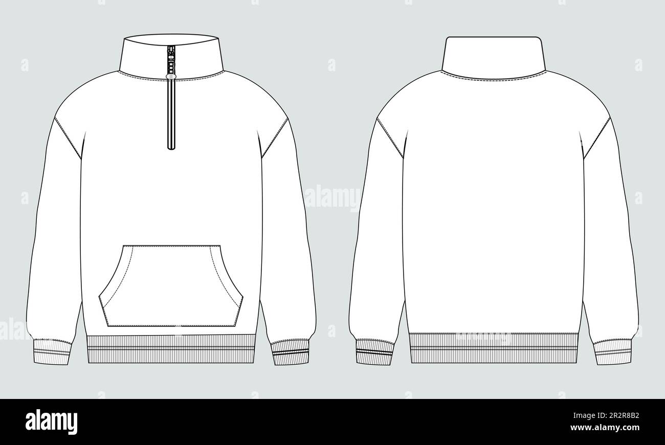 Bomber Jacket Technical Drawing Fashion flat sketch vector illustration ...