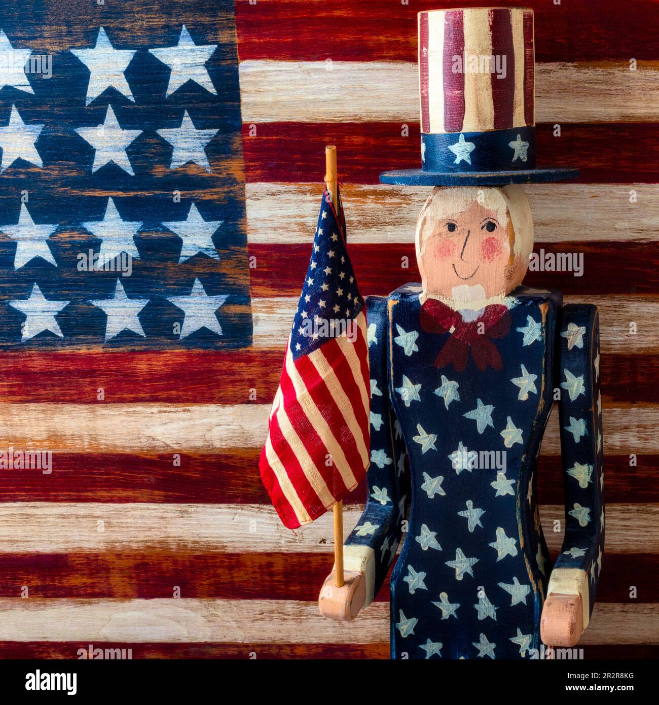 Folk Art Uncle Sam Stock Photo - Alamy