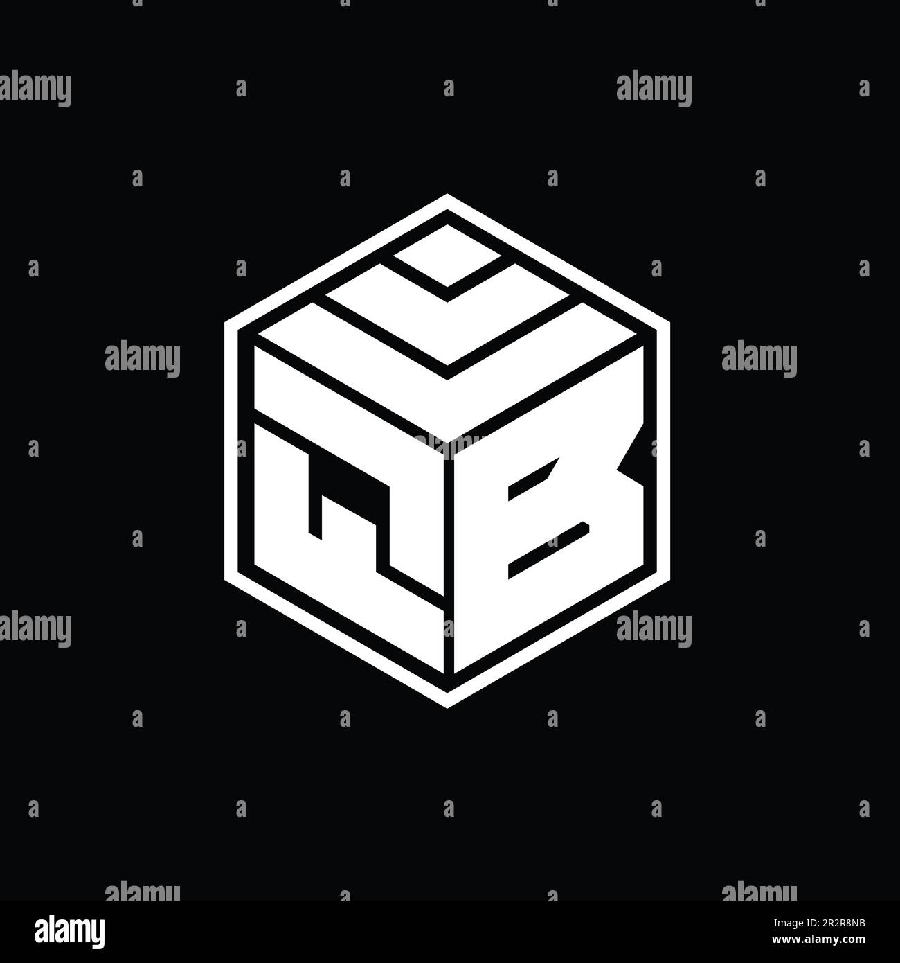 Qb modern logo hi-res stock photography and images - Alamy