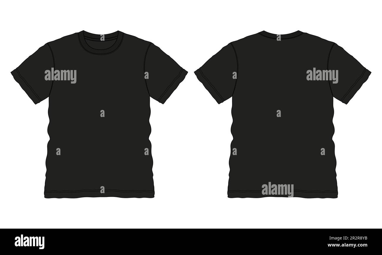 Black T Shirt Template Front And Back