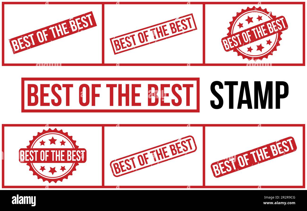 Best of The Best Rubber Stamp Set Vector Stock Vector Image & Art - Alamy