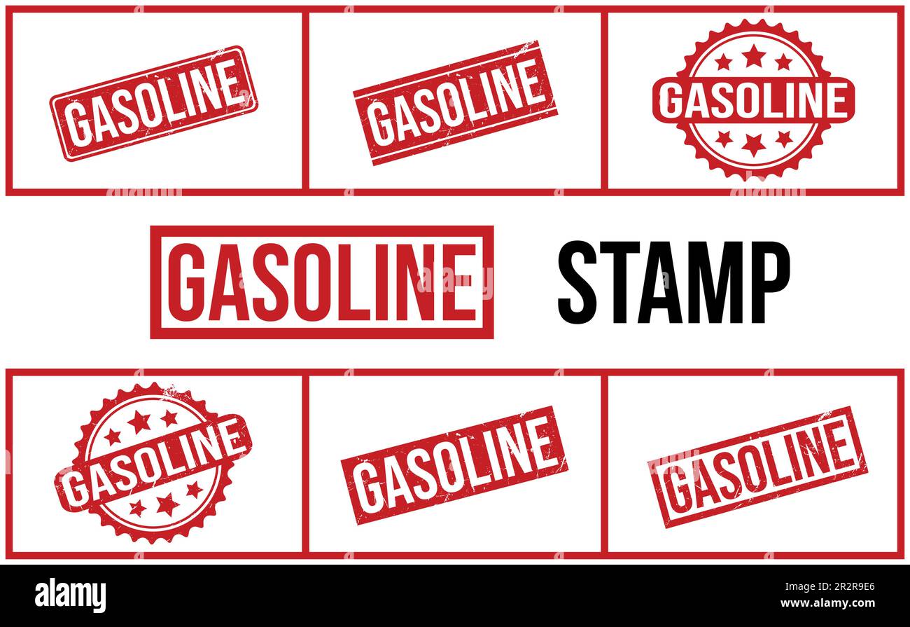 Gasoline Rubber Stamp Set Vector Stock Vector Image & Art - Alamy