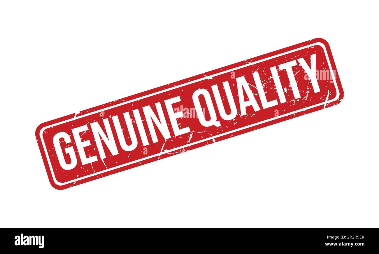 Genuine Quality Rubber Stamp Seal Vector Stock Vector Image & Art - Alamy