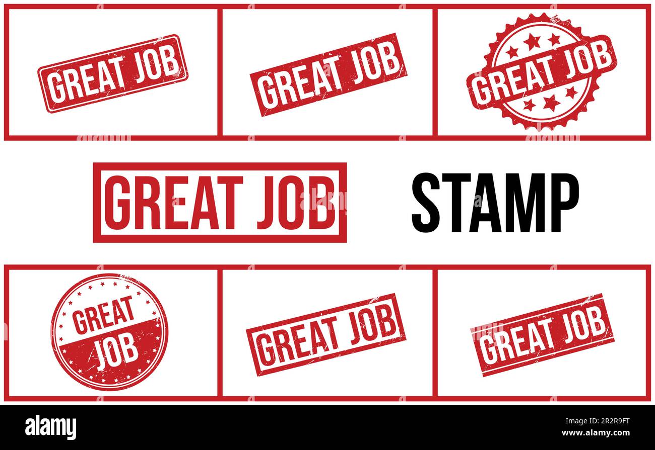 Great Job Rubber Stamp Set Vector Stock Vector Image & Art - Alamy