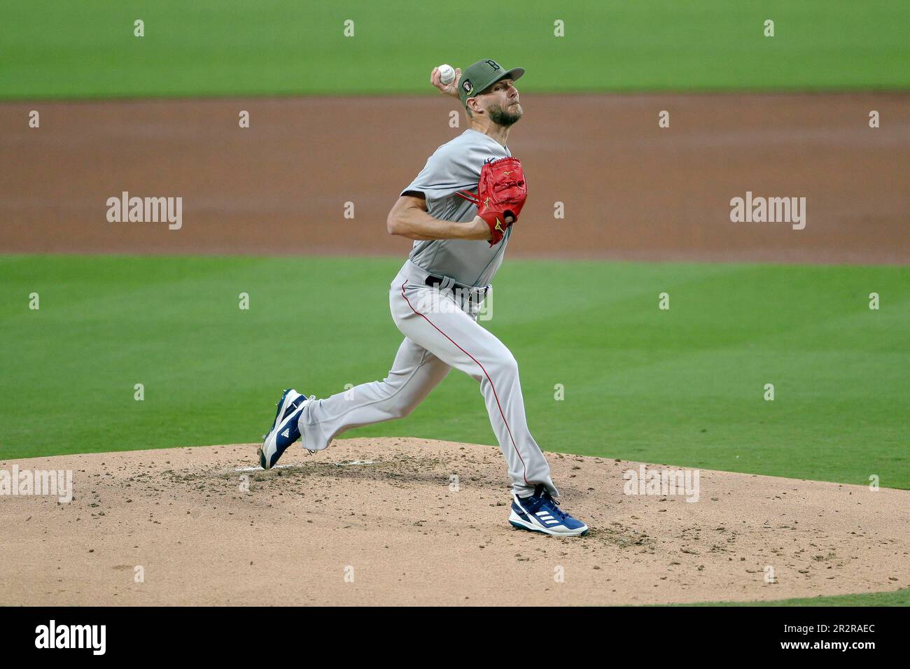 Boston Red Sox starting pitcher Chris Sale throws to the plate during ...