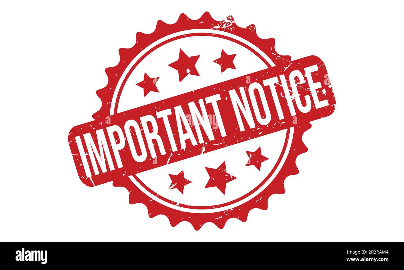 Important Notice Rubber Stamp Seal Vector Stock Vector Image & Art - Alamy