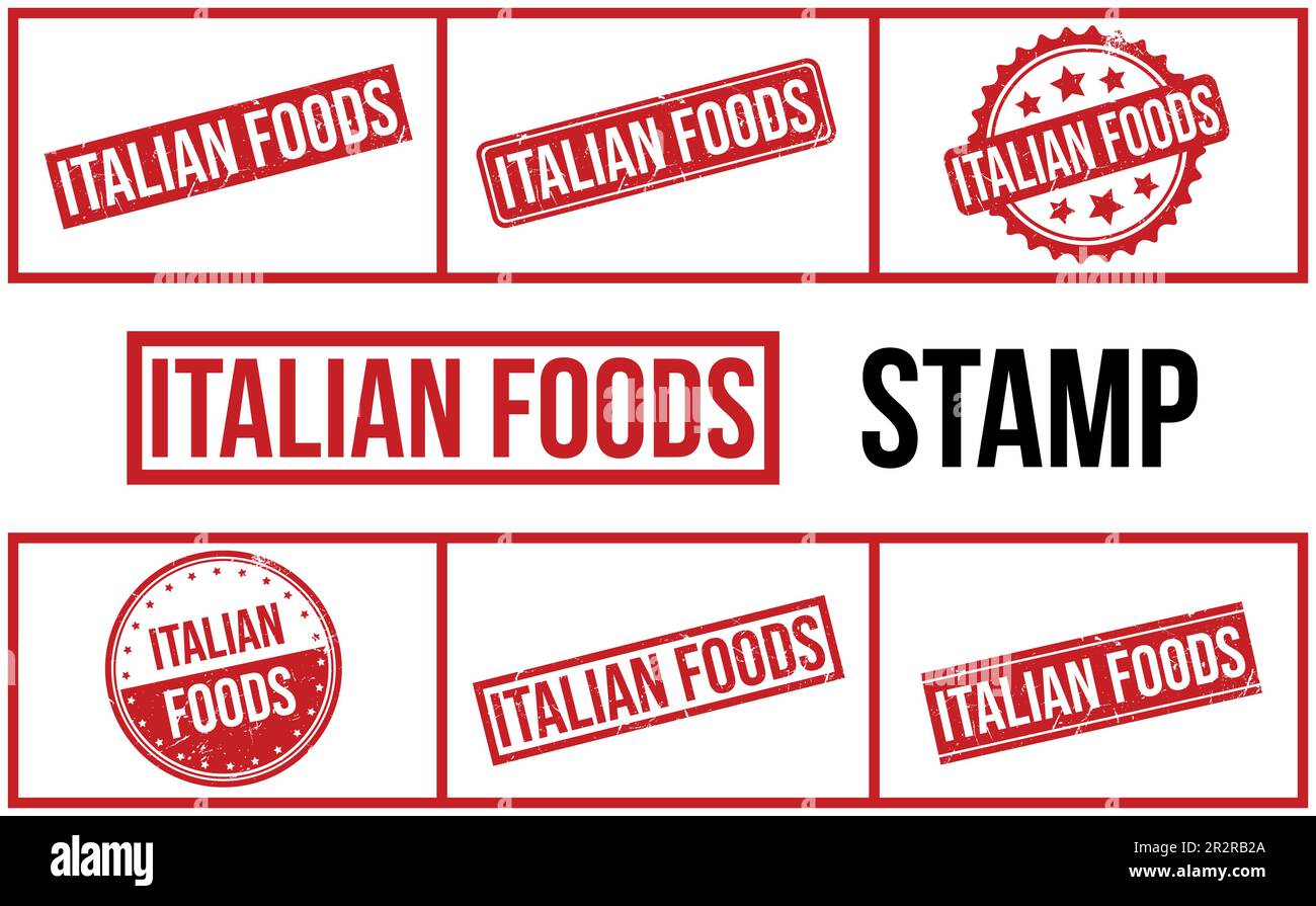 Italian Foods Rubber Stamp Set Vector Stock Vector Image & Art - Alamy