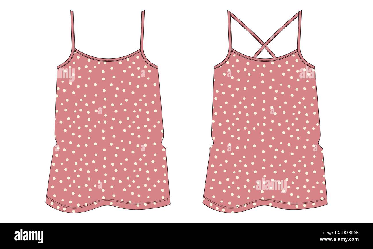 Tank tops vector illustration front and back views Stock Vector Image ...