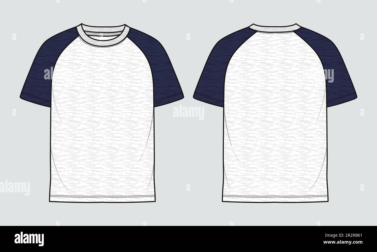 T shirt technical drawing fashion flat sketch vector illustration ...