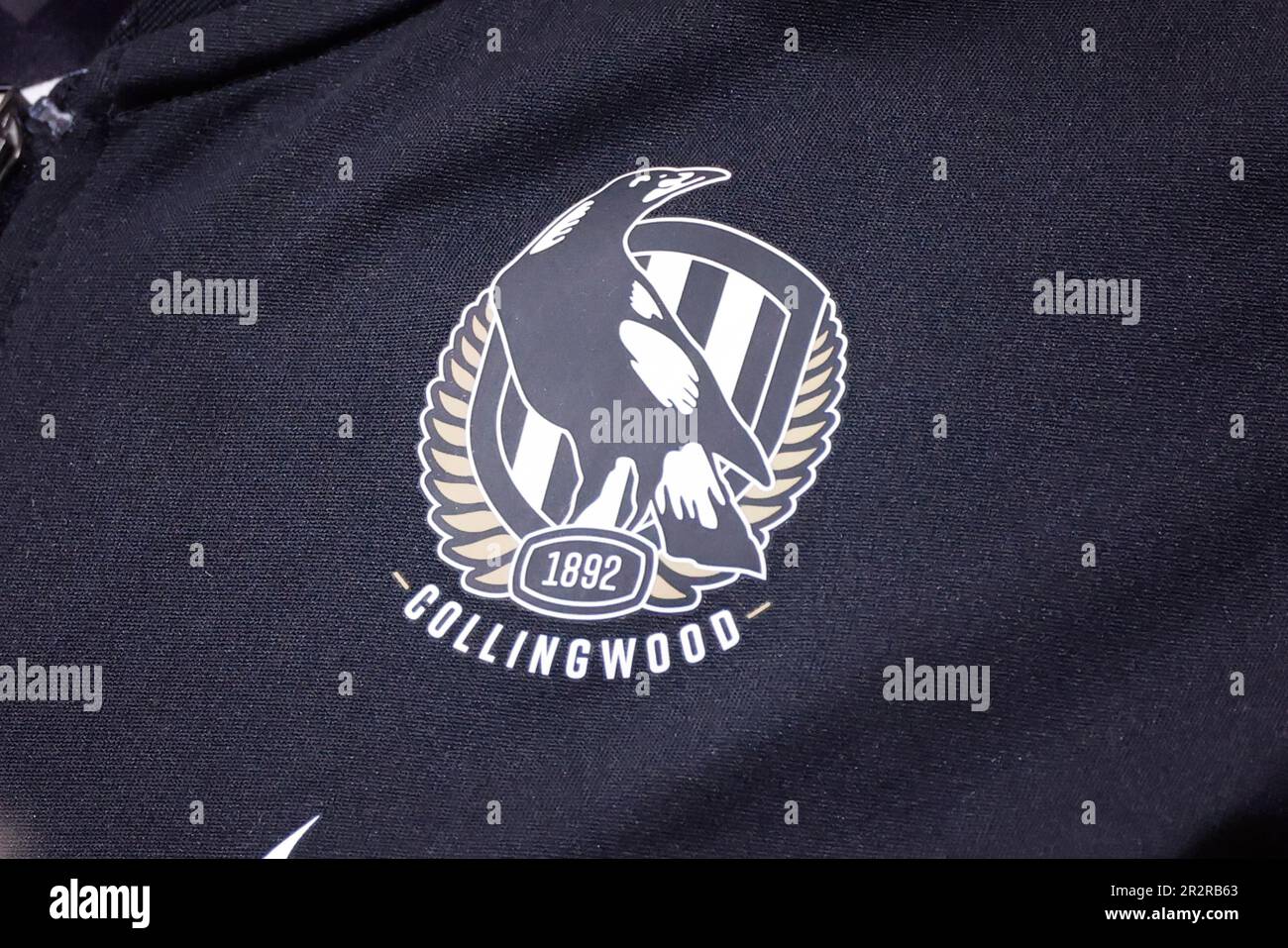 A close up of the Collingwood logo during the Super Netball Round 10 ...