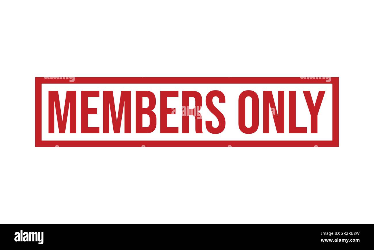 Members only red grunge hi-res stock photography and images - Alamy