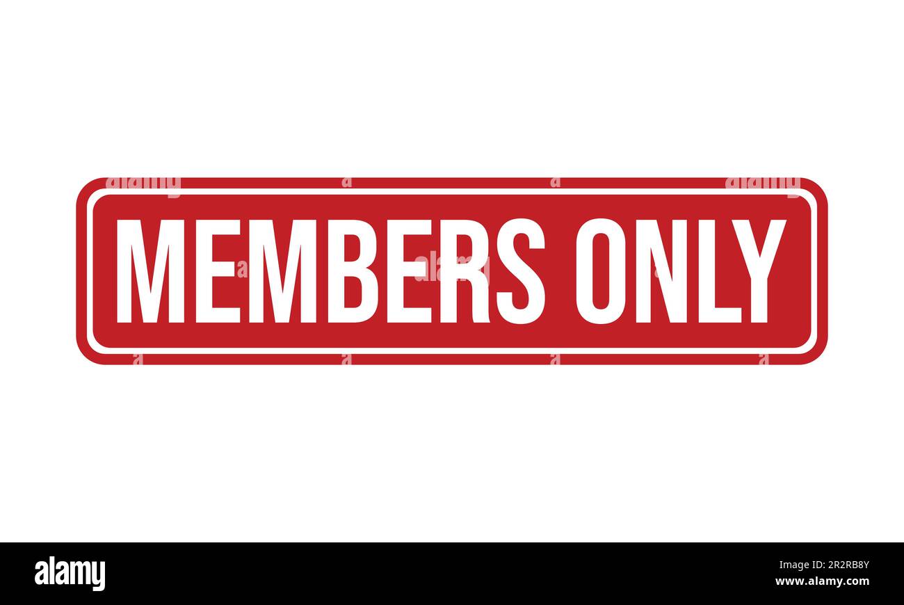 Members only red grunge hi-res stock photography and images - Alamy