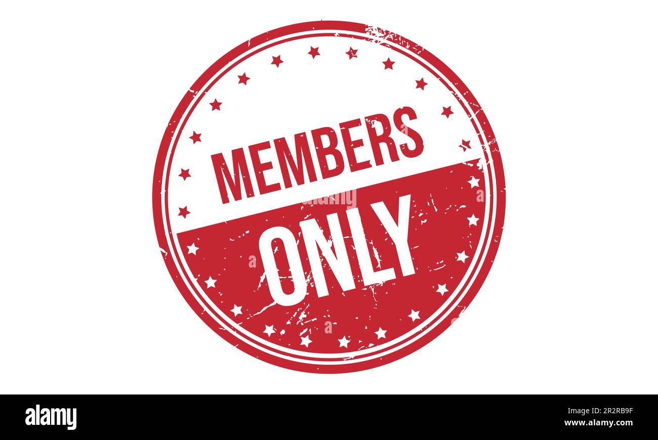 Members Only Rubber Stamp Seal Vector Stock Vector Image & Art - Alamy