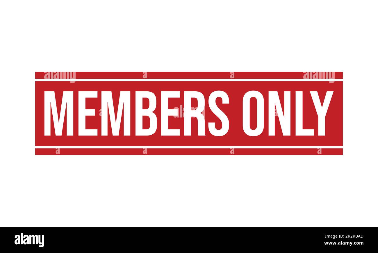 Members only red grunge hi-res stock photography and images - Alamy