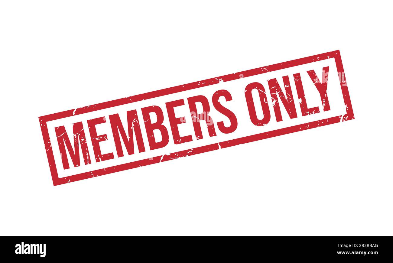 Members only red grunge hi-res stock photography and images - Alamy