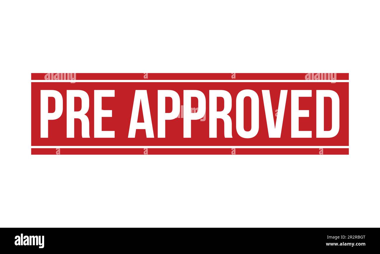 Pre Approved Rubber Stamp Seal Vector Stock Vector Image & Art - Alamy