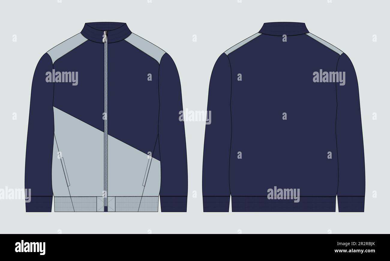 Bomber Jacket Technical Drawing Fashion flat sketch vector illustration ...
