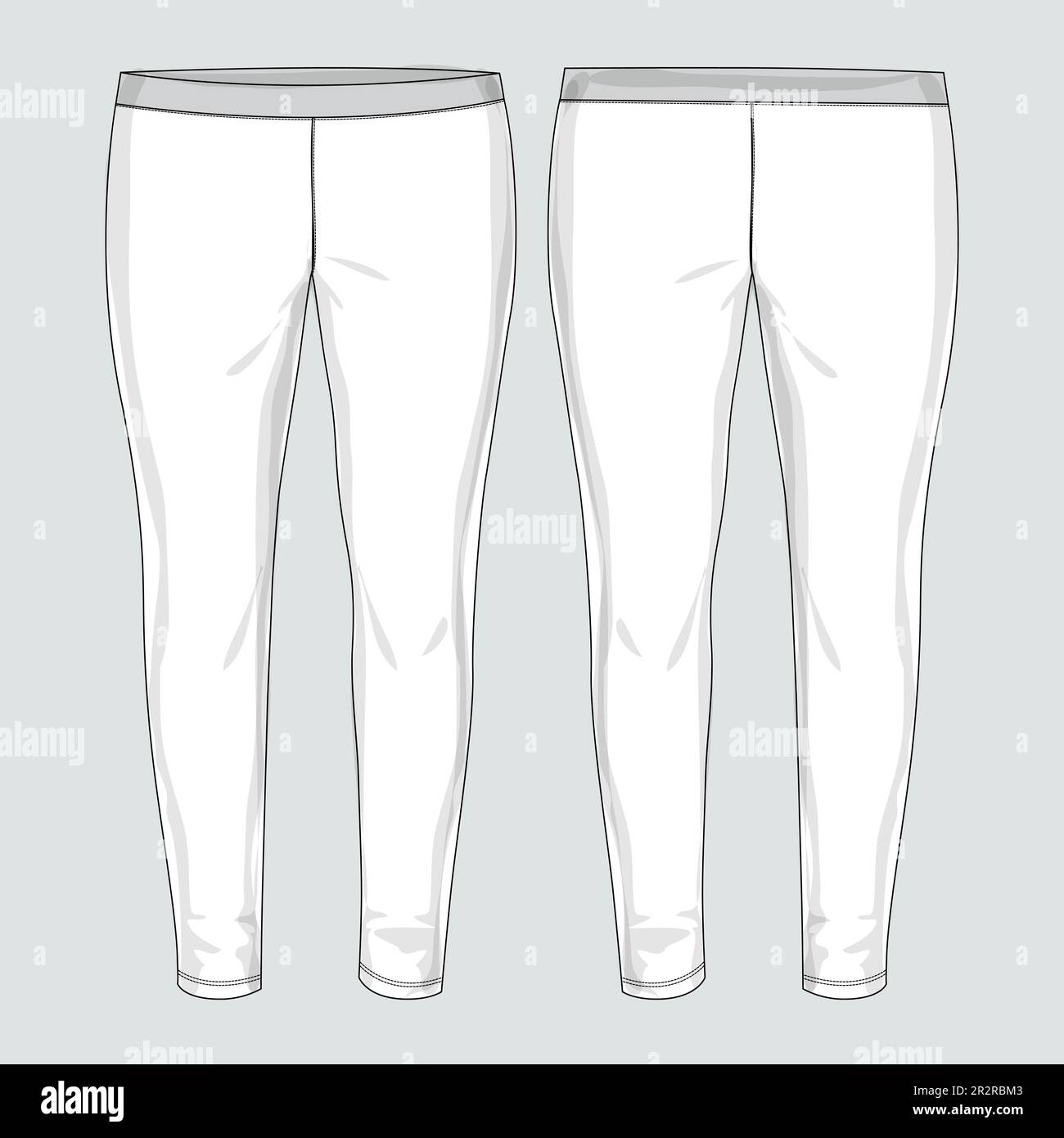 Clothing pant technical drawing fashion flat sketch vector illustration ...