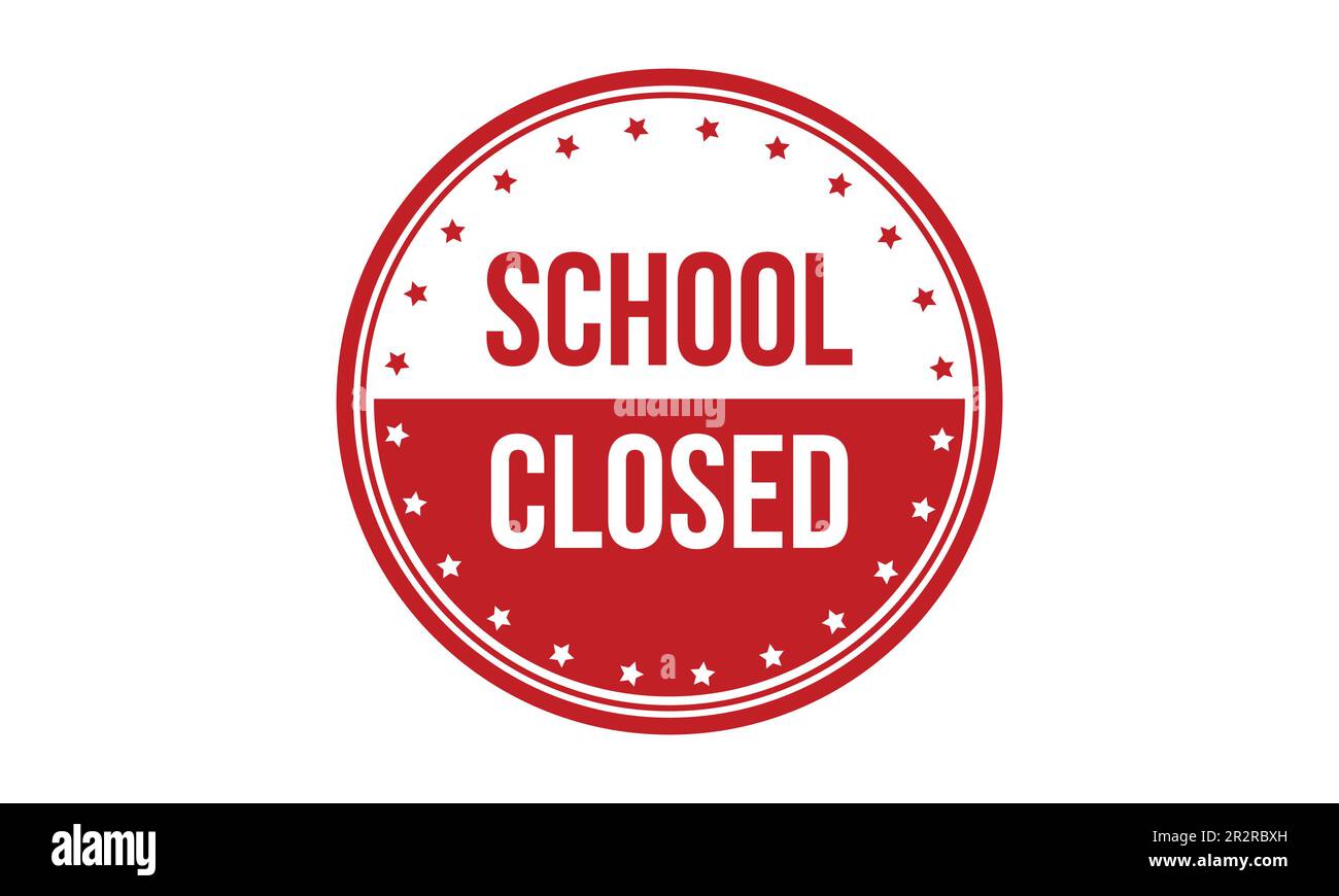 School closed stamp hi-res stock photography and images - Alamy