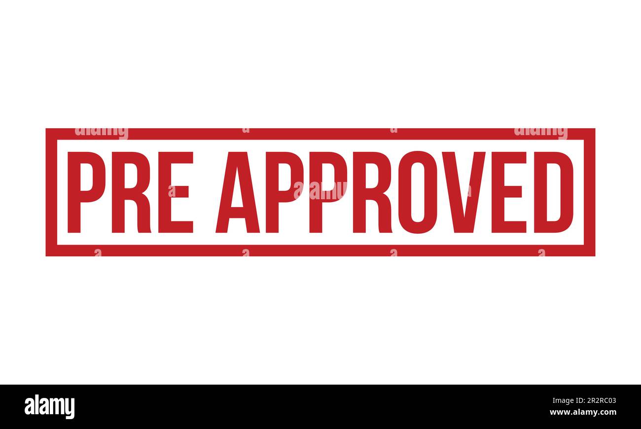 Pre Approved Rubber Stamp Seal Vector Stock Vector Image & Art - Alamy