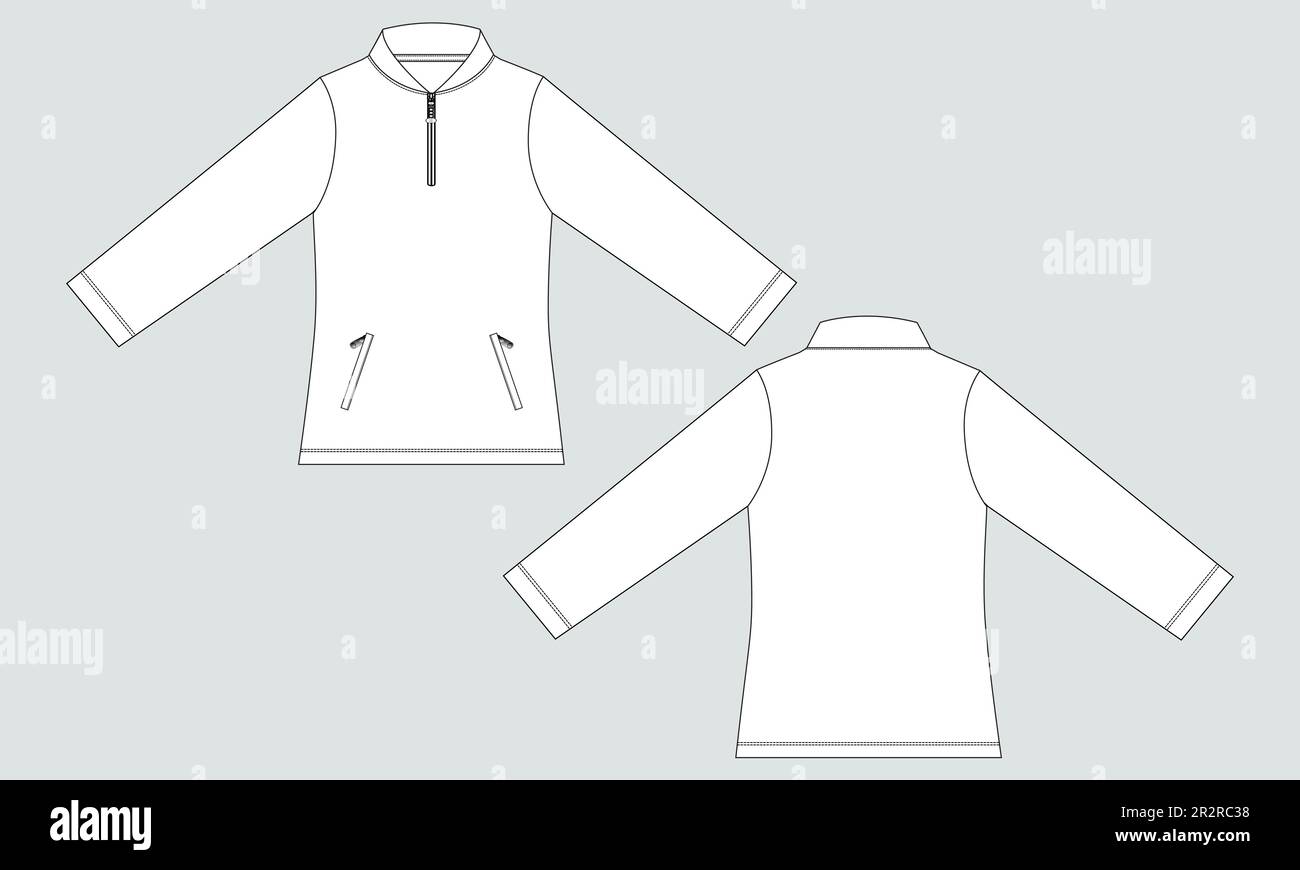 Bomber jacket flat sketch hi-res stock photography and images - Alamy