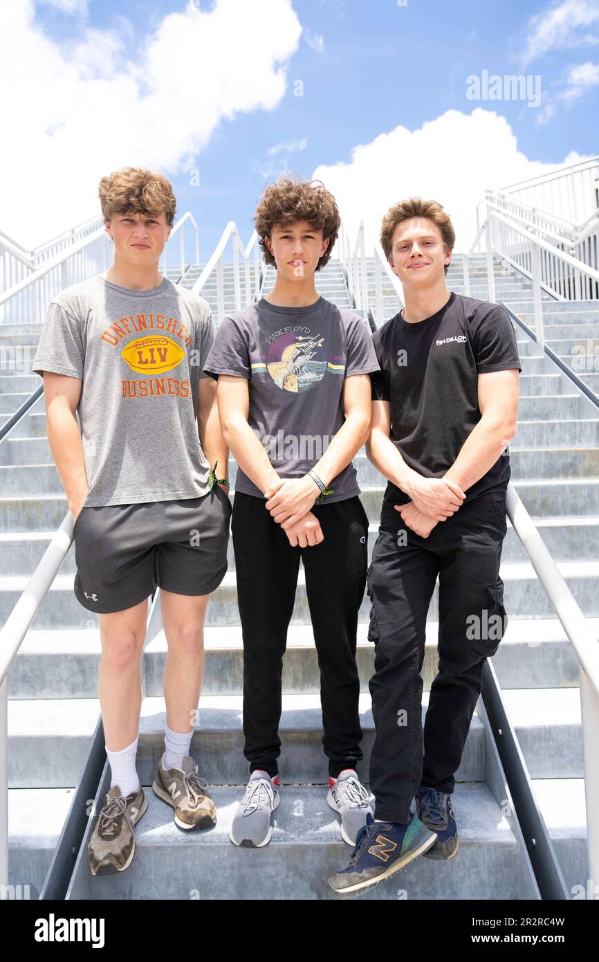 Eli Ismert, left, Abe Ismert, and Henry Ismert of Hammerhedd pose at ...