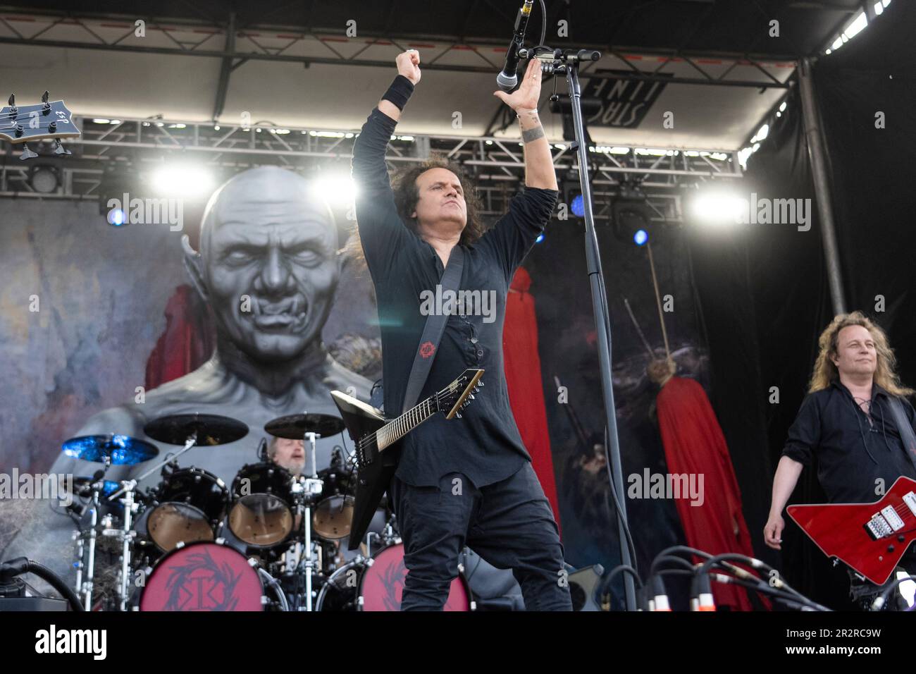 Miland "Mille" Petrozza of Kreator performs at the Welcome To Rockville ...