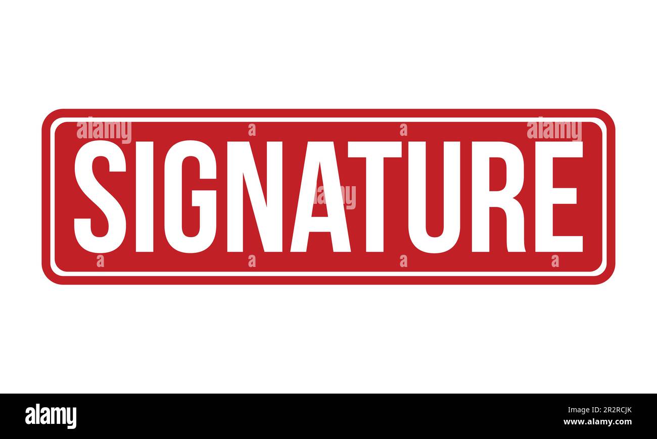 Grunge red signature word hi-res stock photography and images - Alamy