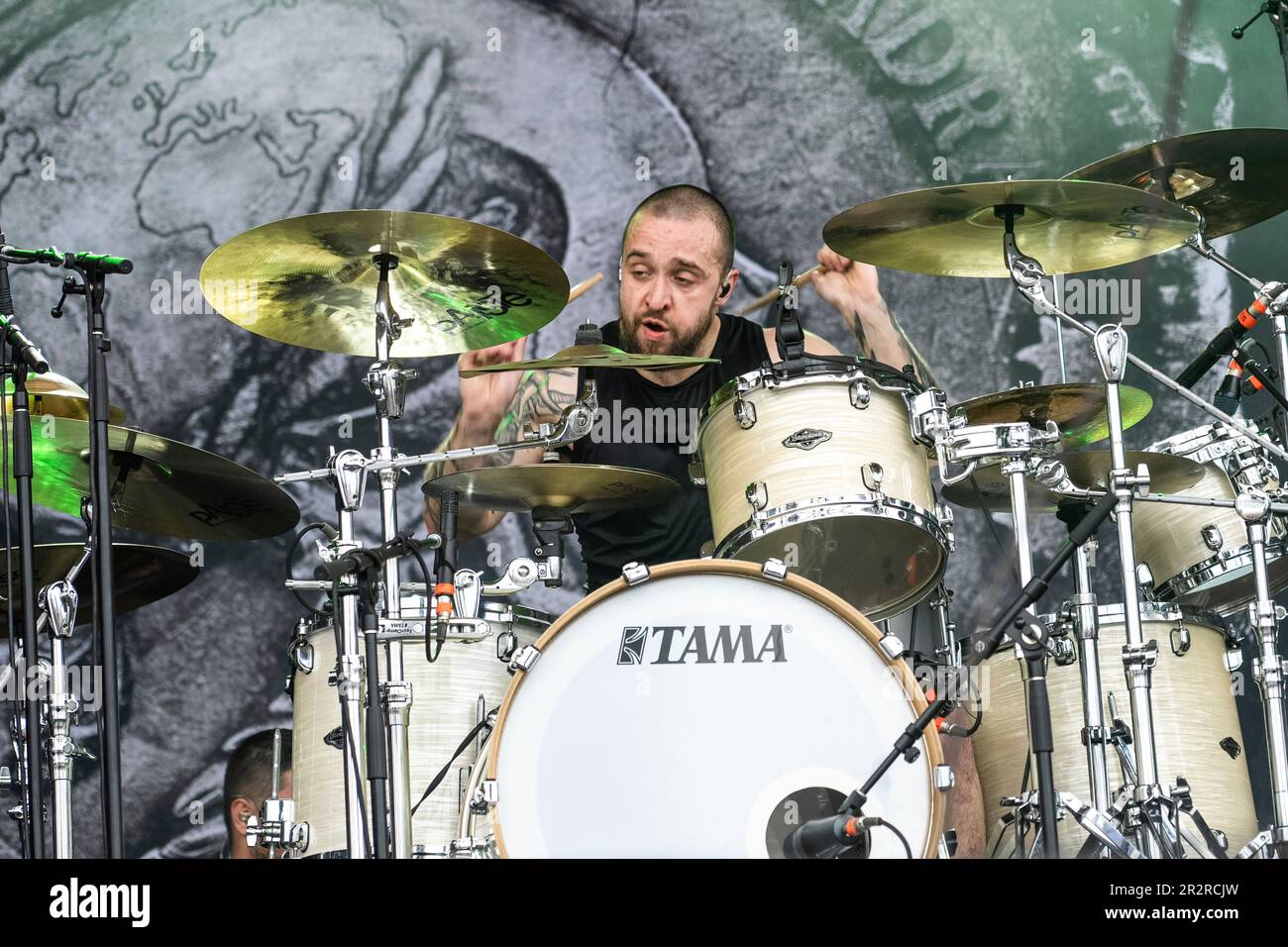 Eloy Casagrande of Sepultura performs at the Welcome To Rockville Music ...