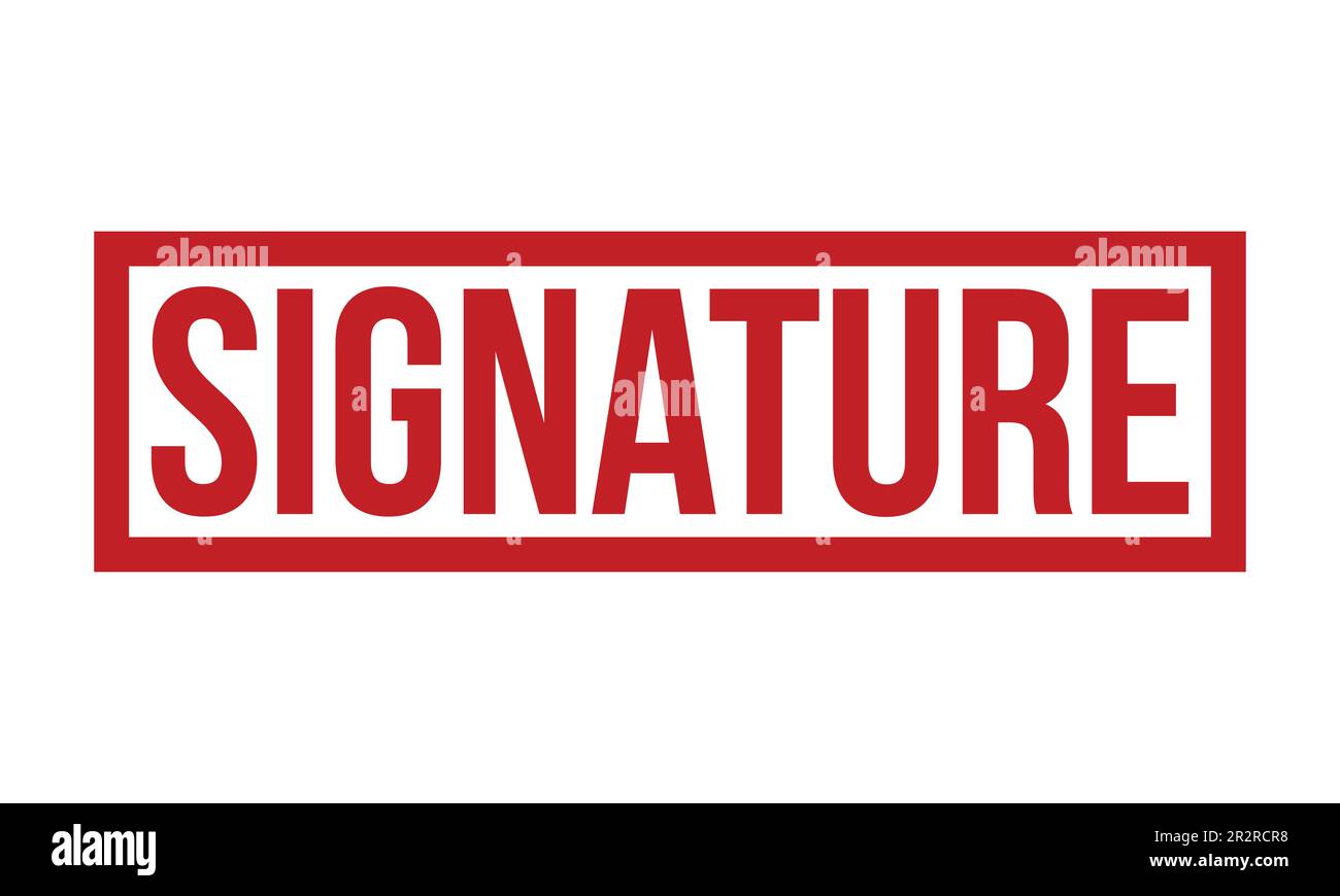 Grunge red signature word hi-res stock photography and images - Alamy