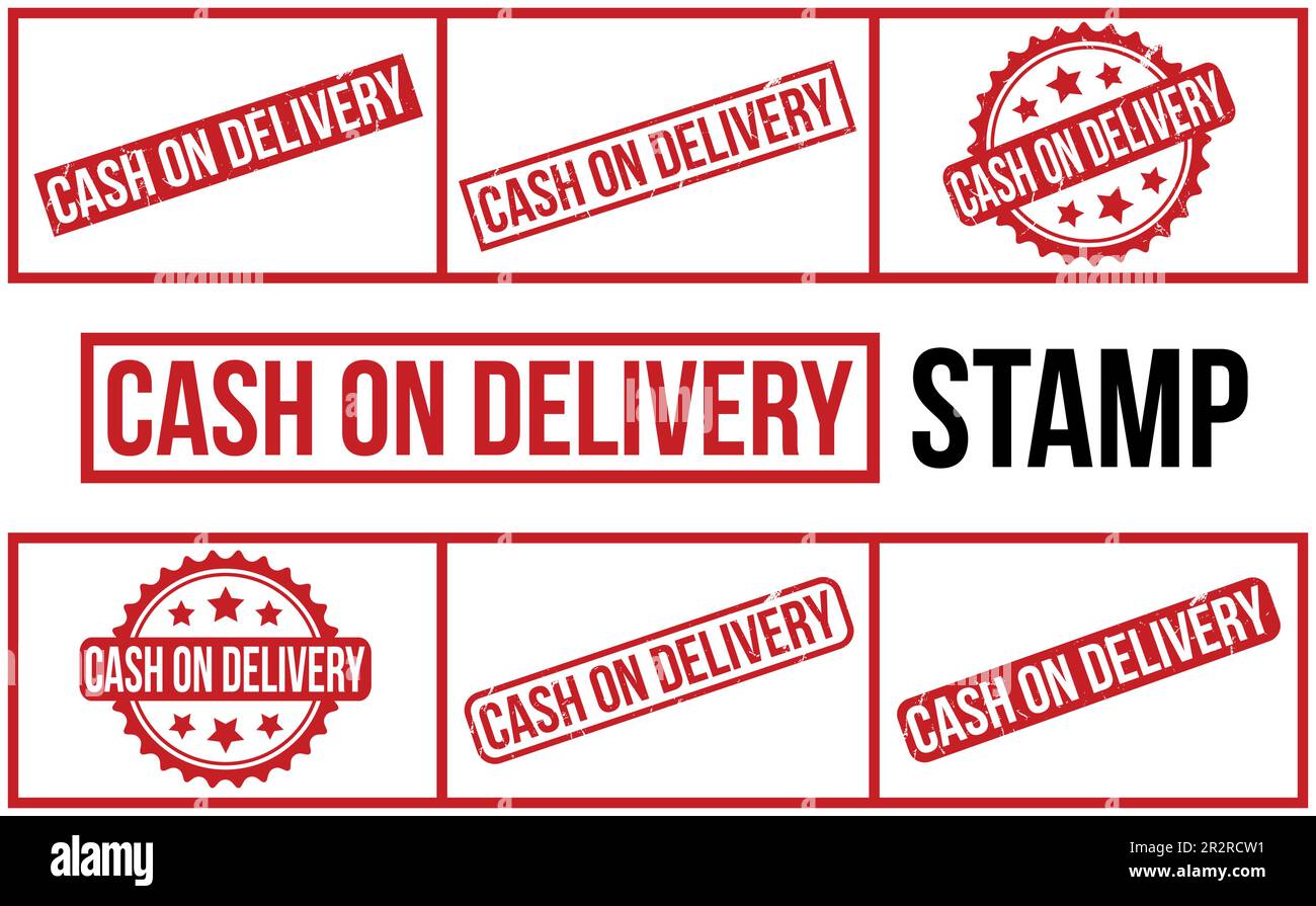 Cash on Delivery Rubber Stamp Set Vector Stock Vector Image & Art - Alamy