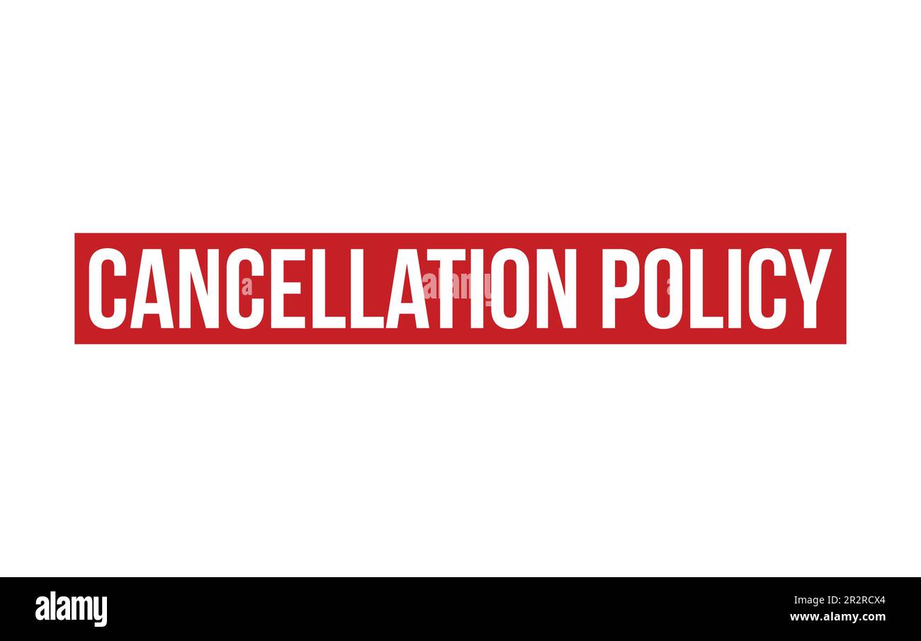 Red Cancellation Policy Rubber Stamp Seal Vector Stock Vector Image ...