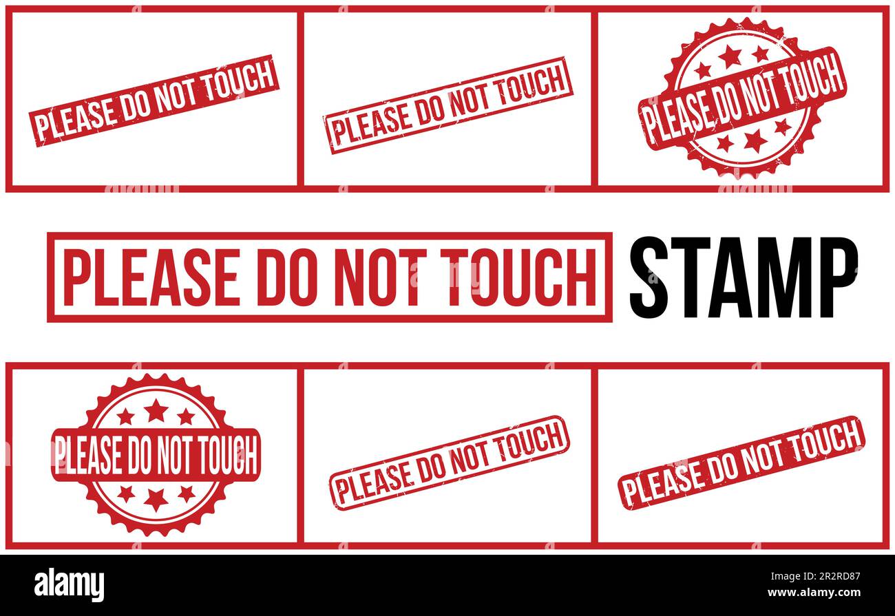 Please Do Not Touch rubber grunge stamp set vector Stock Vector Image ...