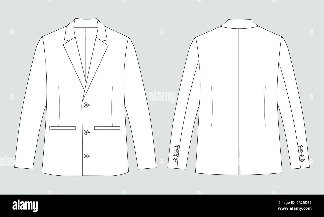 Vector design mockup template technical flat drawing hi-res stock ...