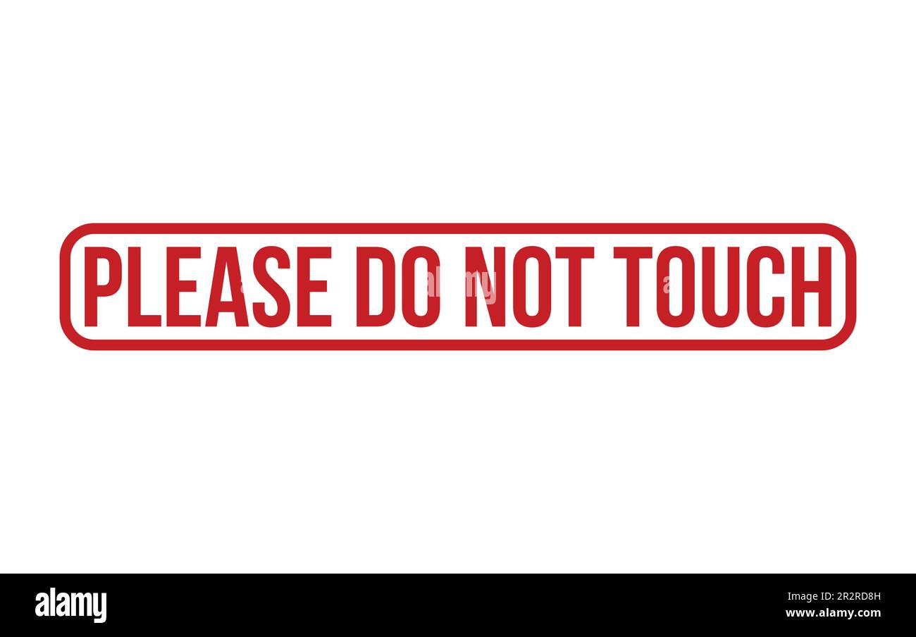 Please touch sign Cut Out Stock Images & Pictures - Alamy