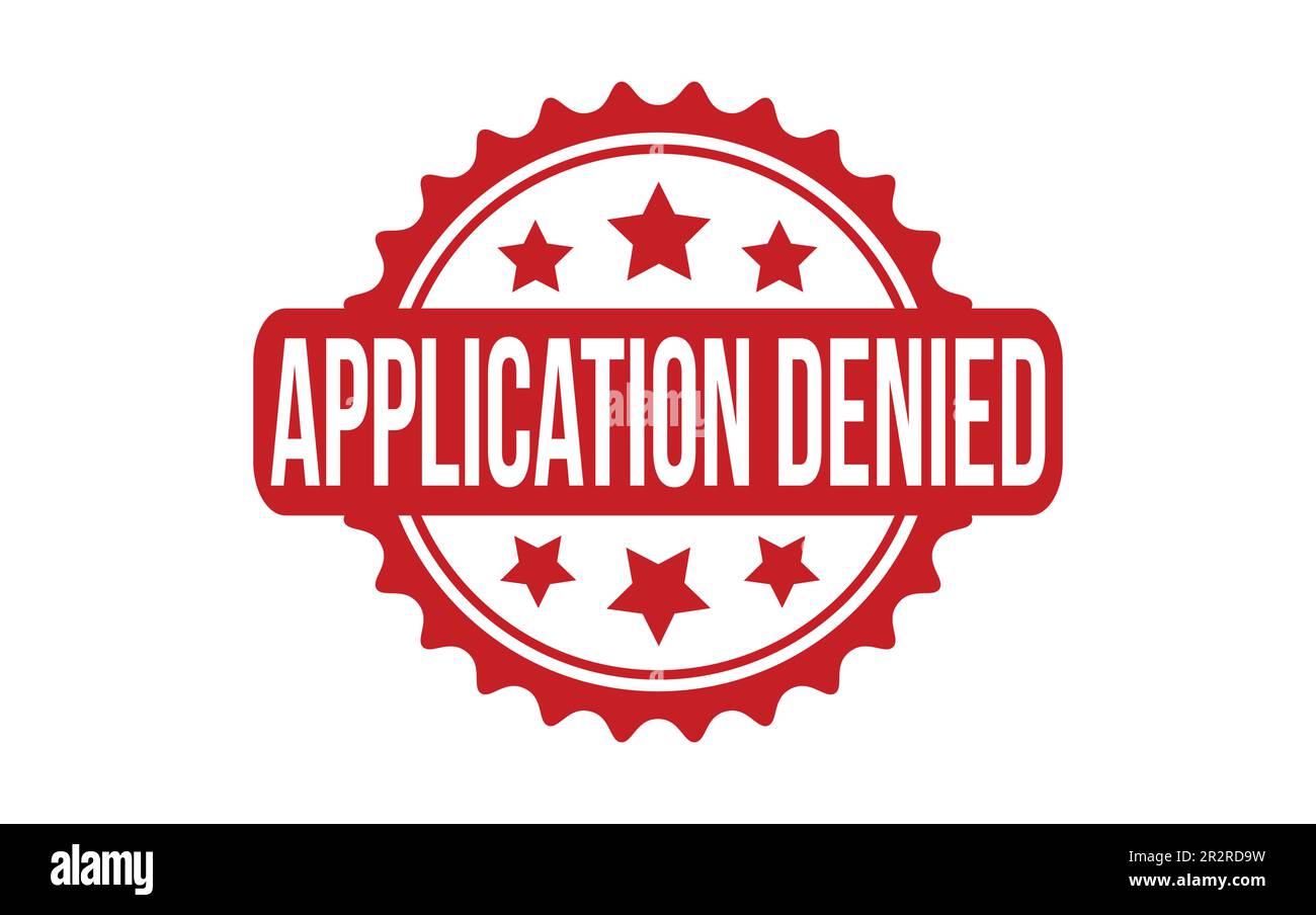 Application denied rubber grunge stamp seal vector Stock Vector Image & Art - Alamy