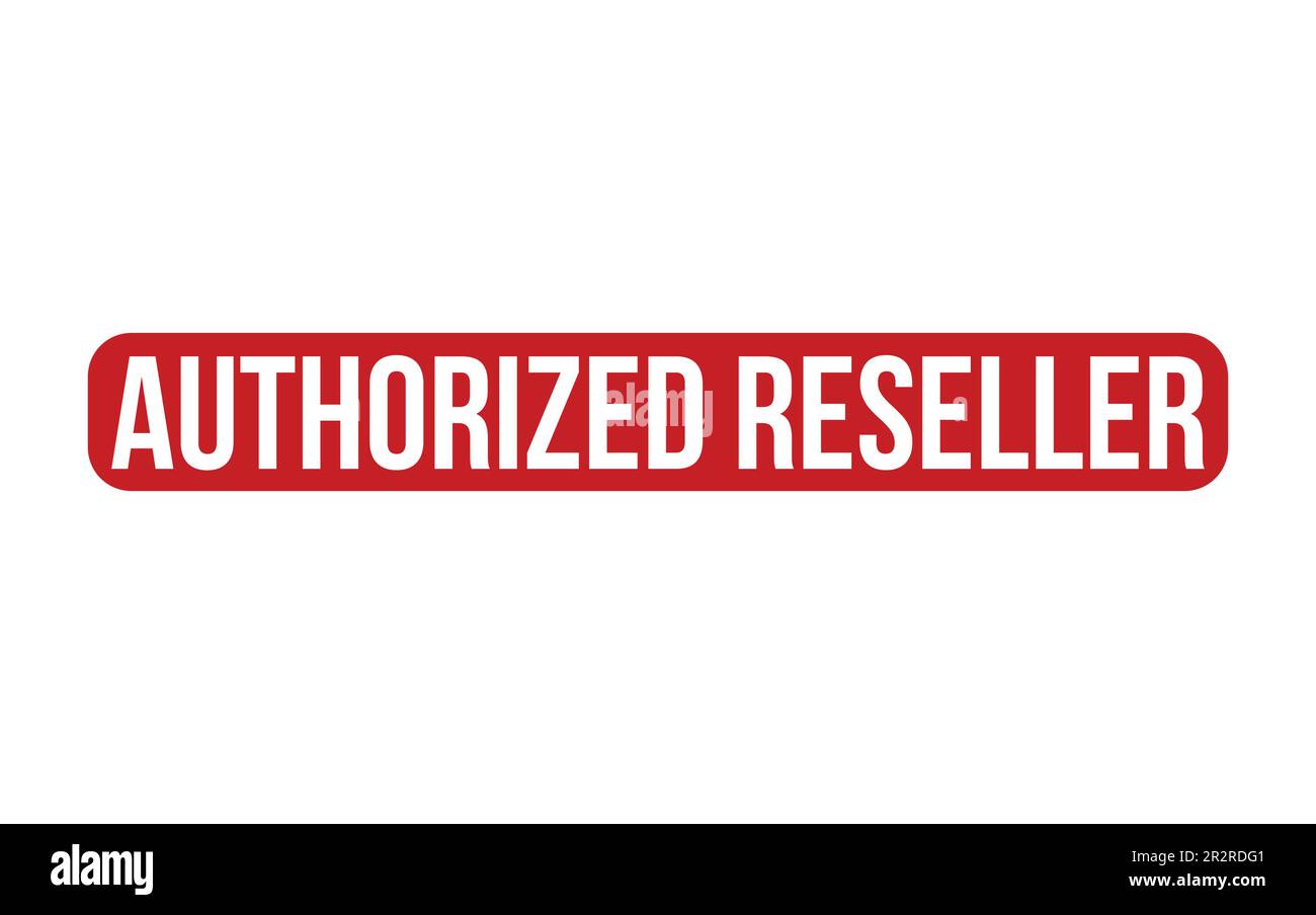Red Authorized reseller Rubber Stamp Seal Vector Stock Vector Image ...