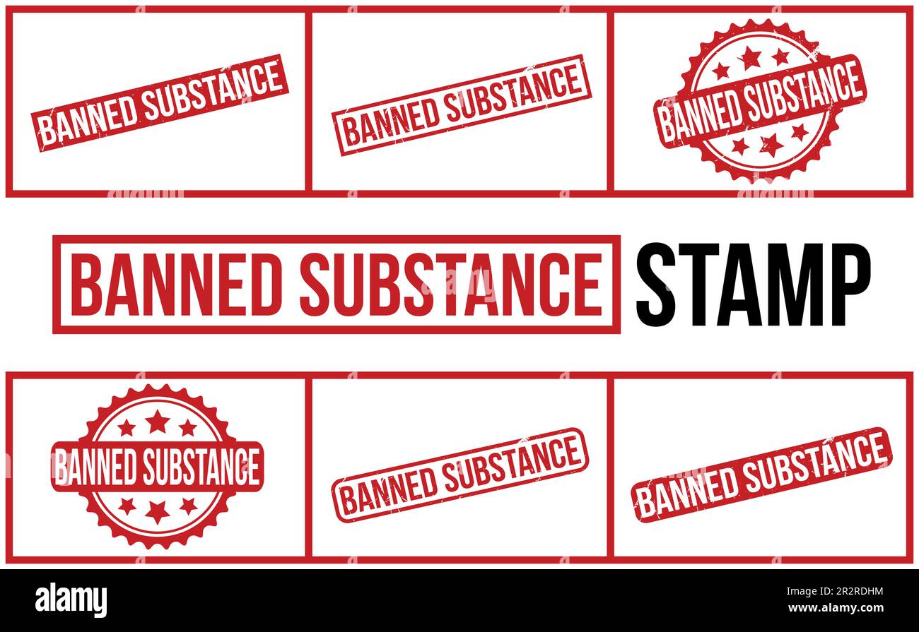 Banned substance rubber grunge stamp seal vector Stock Vector Image ...