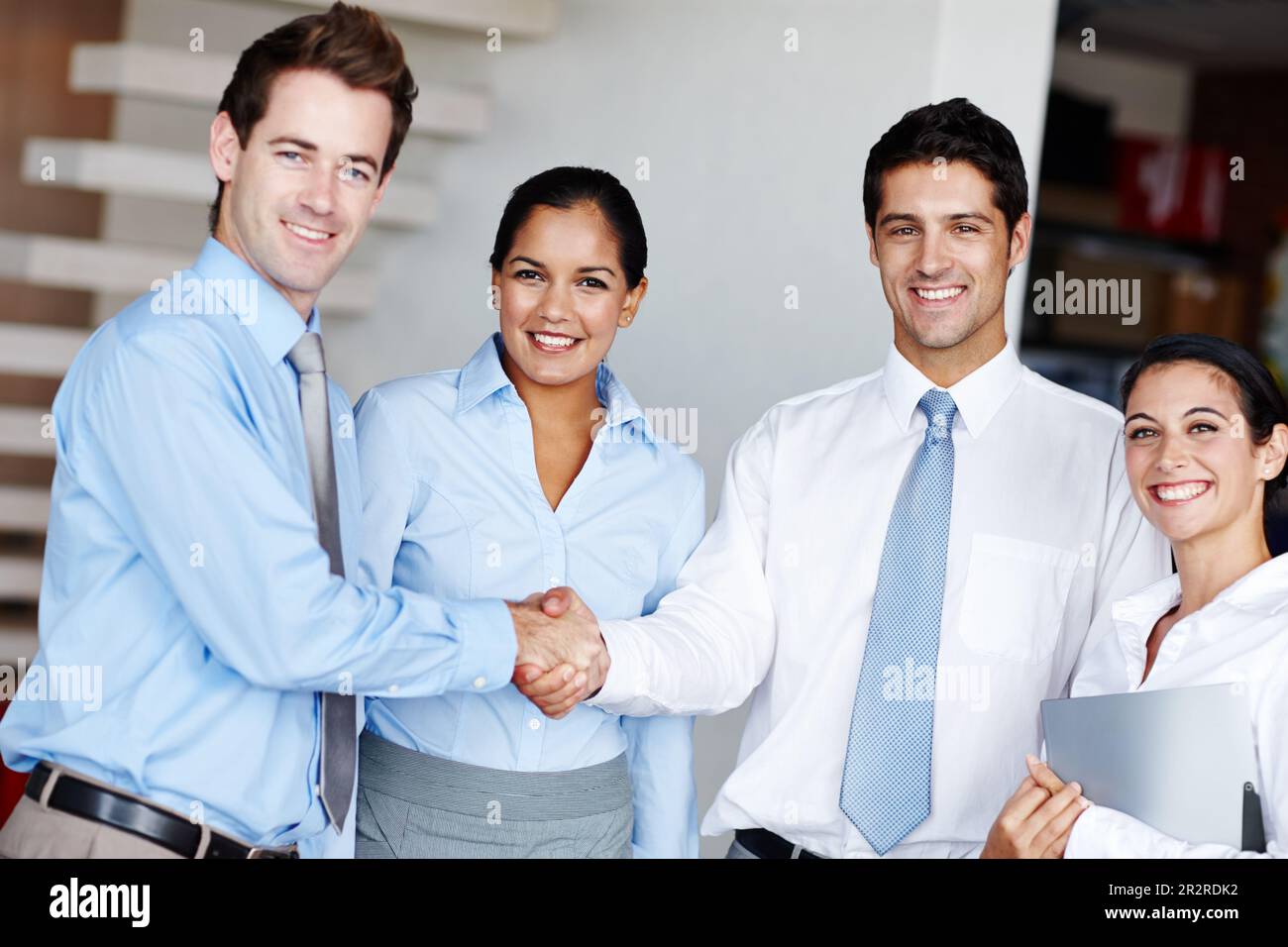 Heres to a successful partnership. Two businessmen sealing the deal ...