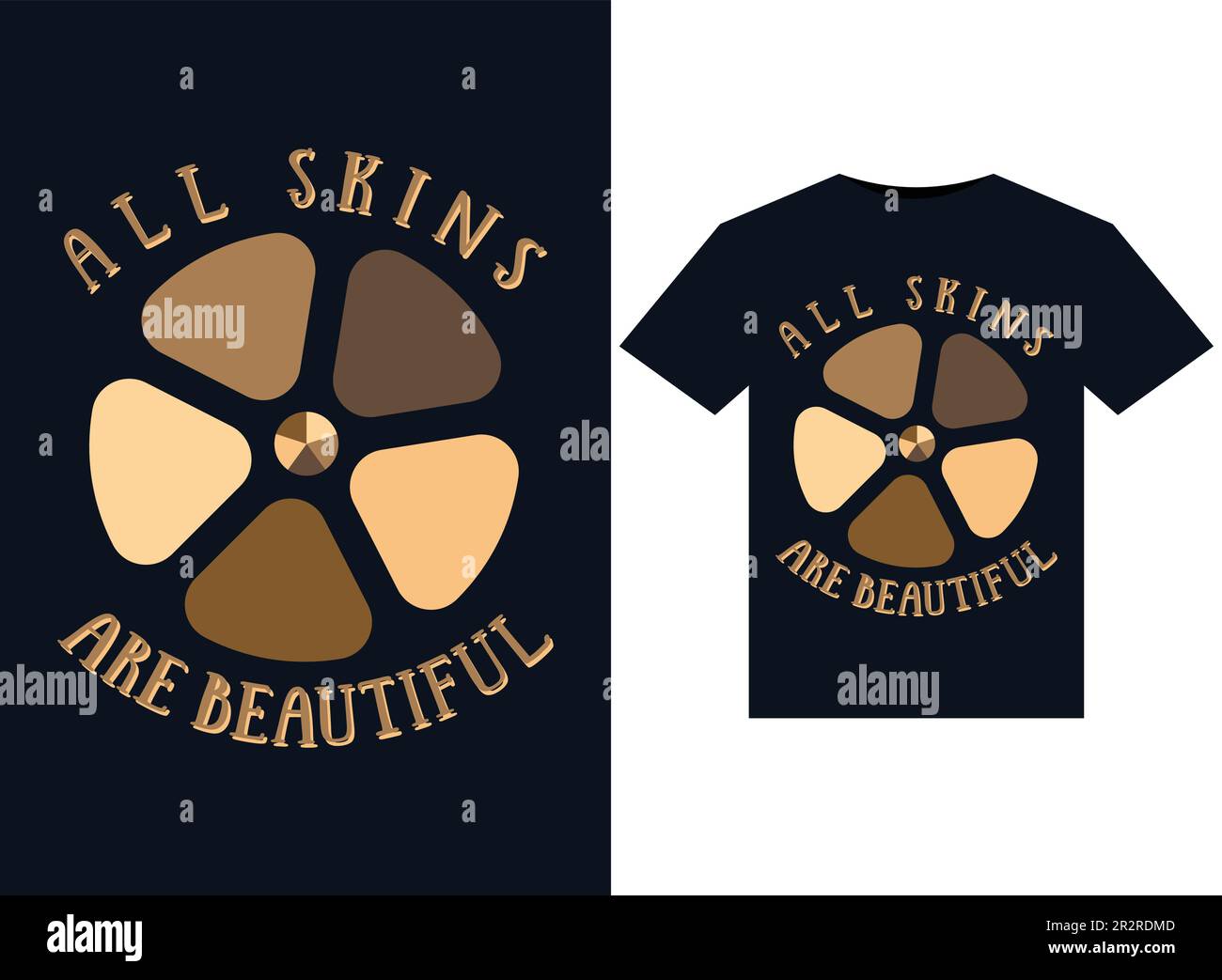 All Skins Are Beautiful illustrations for print-ready T-Shirts design ...