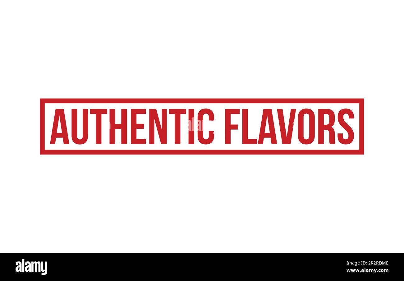 Authentic flavors stamp hi-res stock photography and images - Alamy