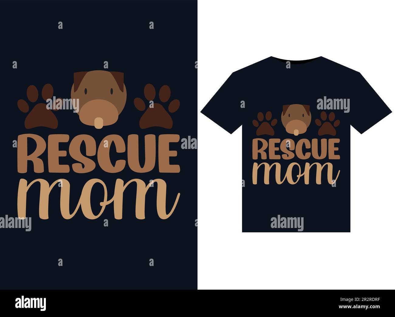 Rescue Mom illustrations for print-ready T-Shirts design Stock Vector ...