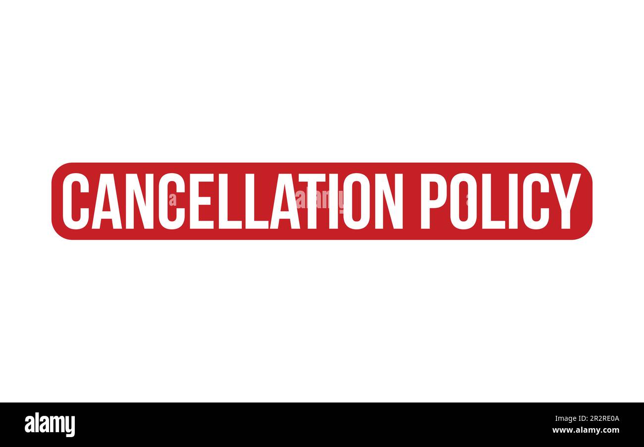 Red Cancellation Policy Rubber Stamp Seal Vector Stock Vector Image ...
