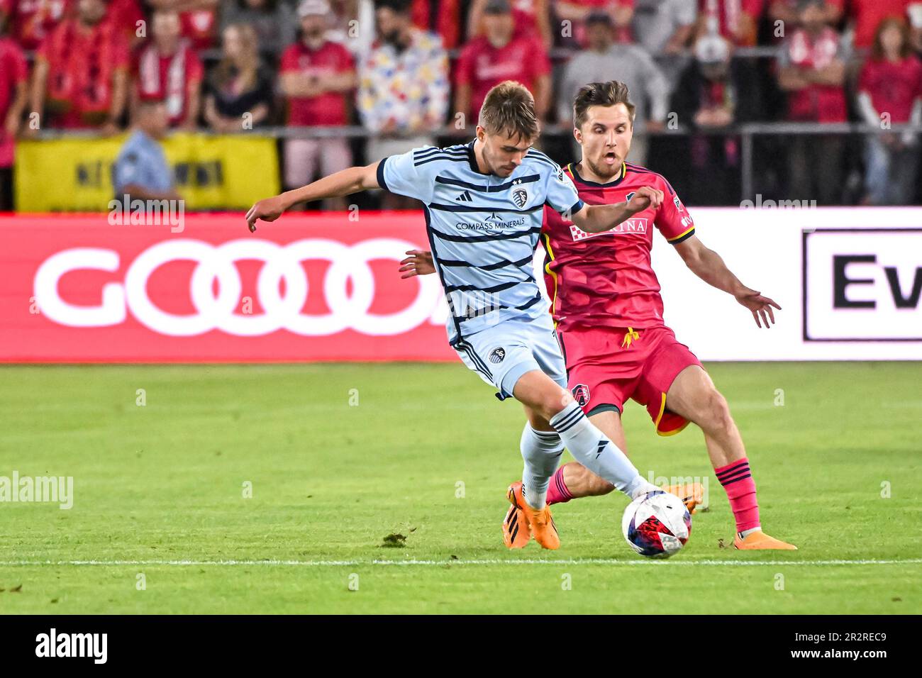 ST. LOUIS, MO - MAY 20: Sporting Kansas City midfielder Jake Davis (17 ...