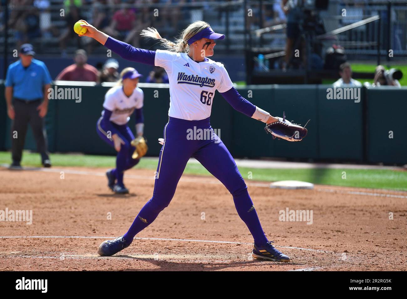 May 20, 2023: Washington starting pitcher Ruby Meylan (66) during the ...