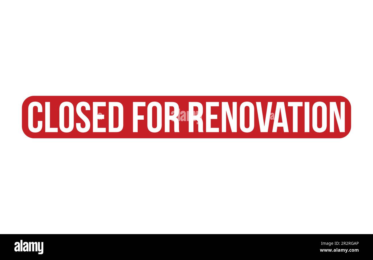 Red Closed for Renovation Rubber Stamp Seal Vector Stock Vector Image ...
