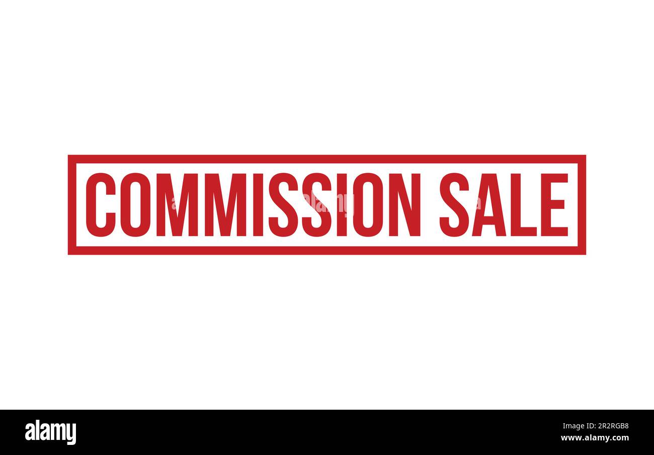 Commission Sale Rubber Stamp Seal Vector Stock Vector Image & Art - Alamy