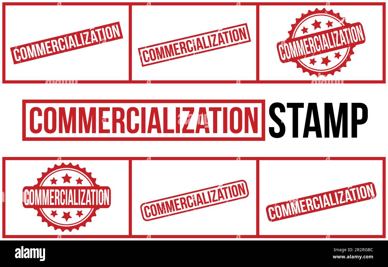 Commercialization Rubber Stamp Set Vector Stock Vector Image & Art - Alamy